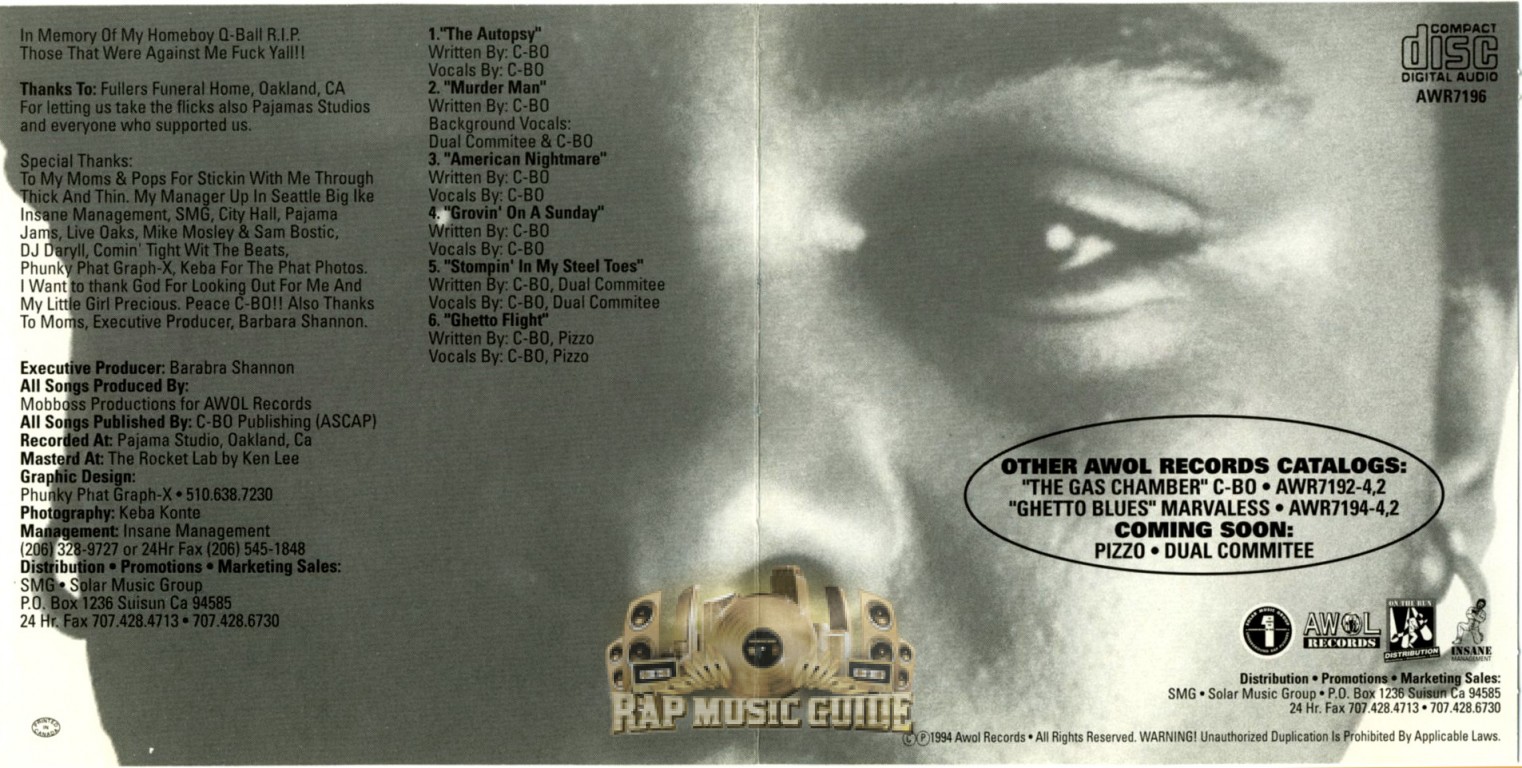 C-Bo - The Autopsy: 1st Press. CD | Rap Music Guide